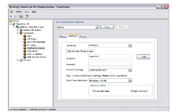 Configuring the eCopy Connector