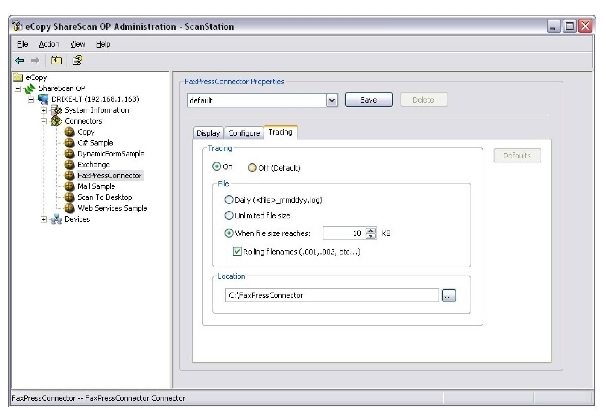 Configuring the eCopy Connector